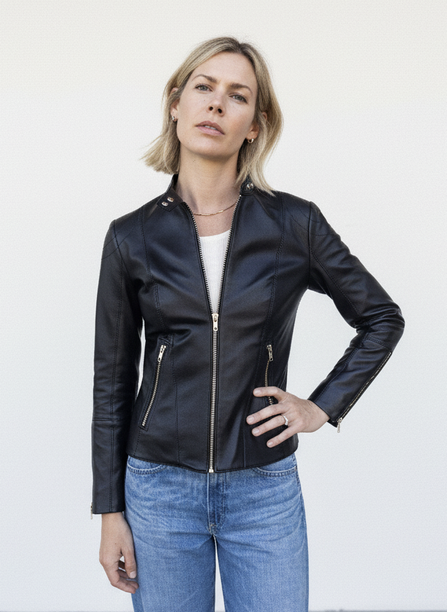 Vinetti Classic Leather Biker Jacket / Black – Enzo & Toto